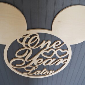 Anniversary Sign One Year Later Sign Anniversary Decor Wooden Sign ...