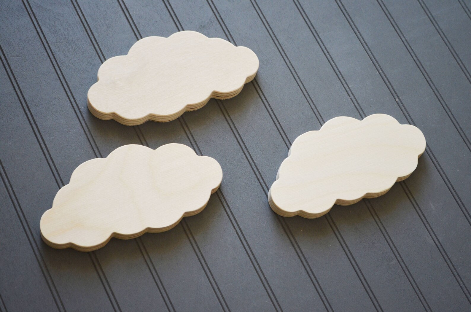 Wooden Clouds Cloud Shape Cut Out Clouds Wall Art Nursery | Etsy