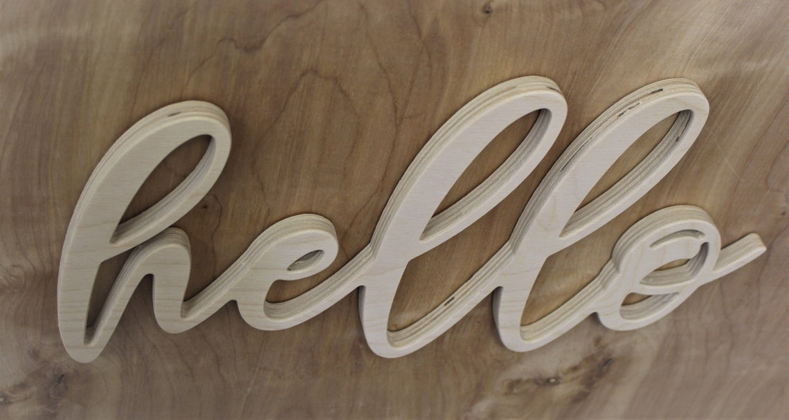 Wooden Hello Sign Summer Wreath Sign Hello Wood Word | Etsy