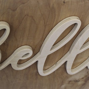Wooden Hello Sign - Summer Wreath Sign - Hello Wood Word Cutout - Hello ...