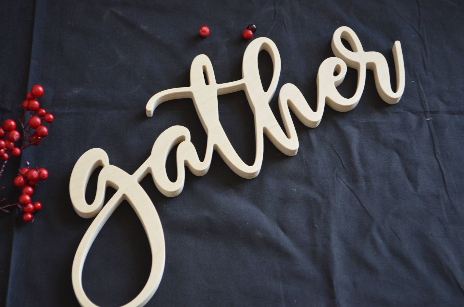 Wooden Gather Cut Out Gather Sign Gather Wall Decor Wooden - Etsy