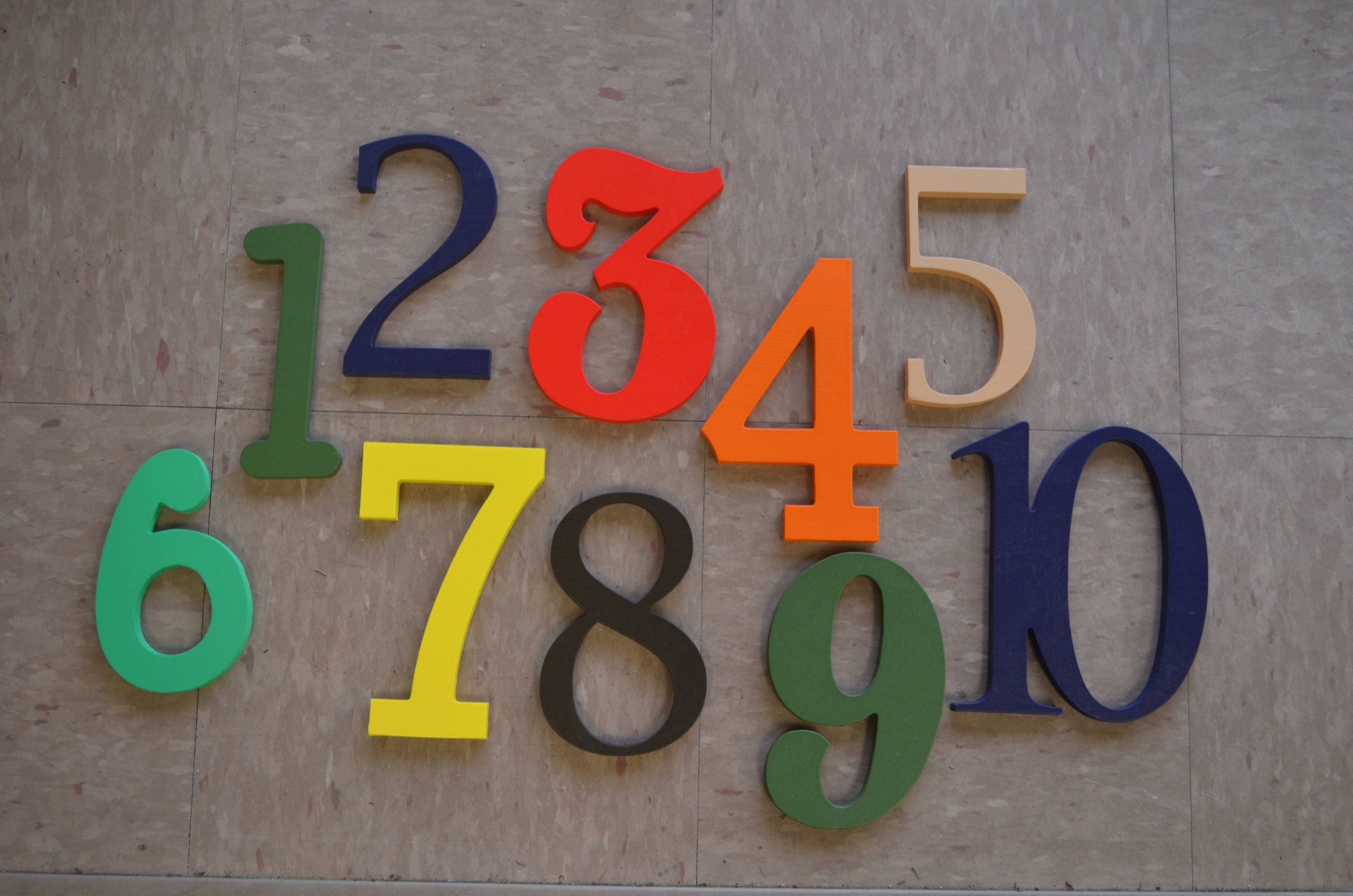 Painted Wooden Numbers Wooden Numbers 1 Through 10 - Etsy