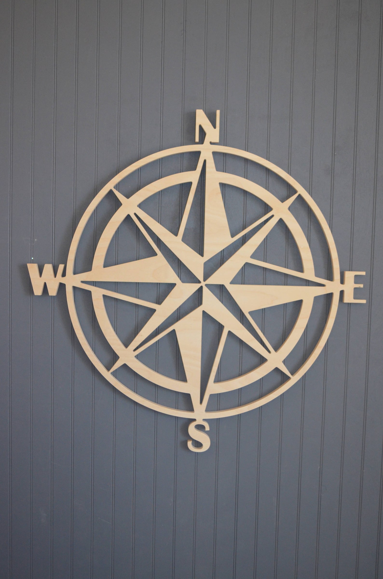 Wood Compass Cut Out Wooden Compass Large Compass Wall - Etsy Canada