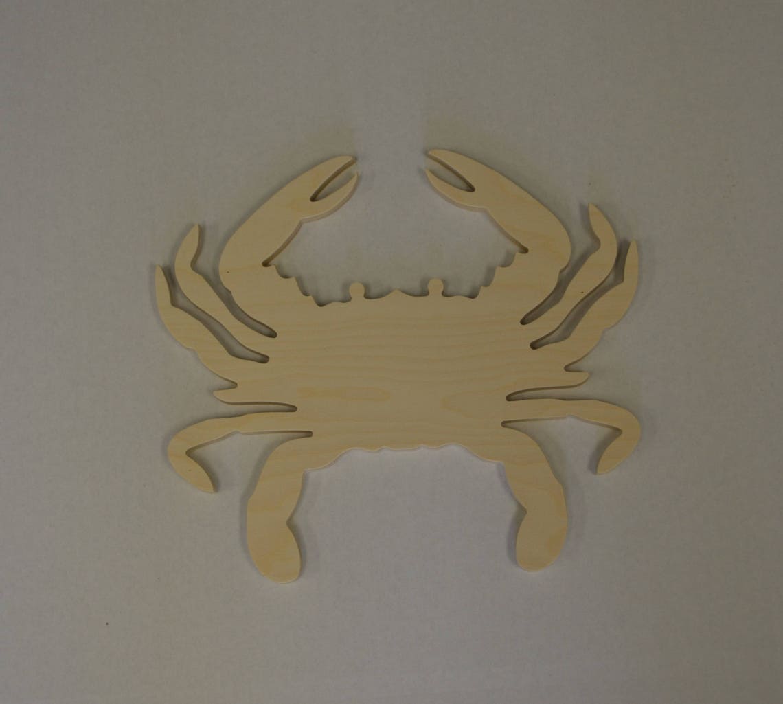 Wooden Crab Shape Cut Out Large and Small Crab Beach Ocean - Etsy