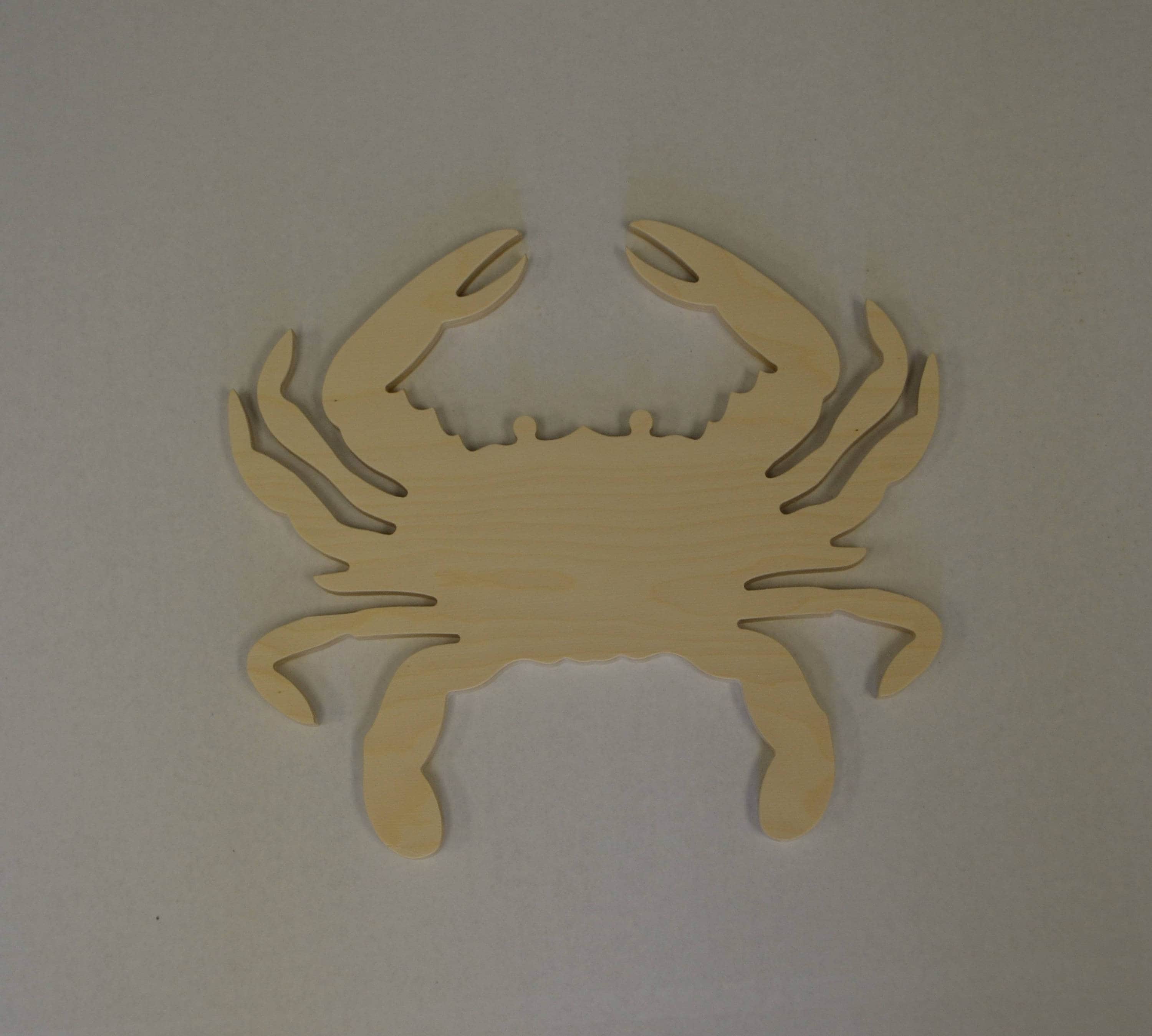 Crab Shape Cut Out Wooden Crab Shape Crab Beach Animal | Etsy