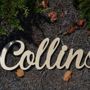 Wooden Name, Connected Letter, Cursive Name, Wall Decor, Room Decor ...