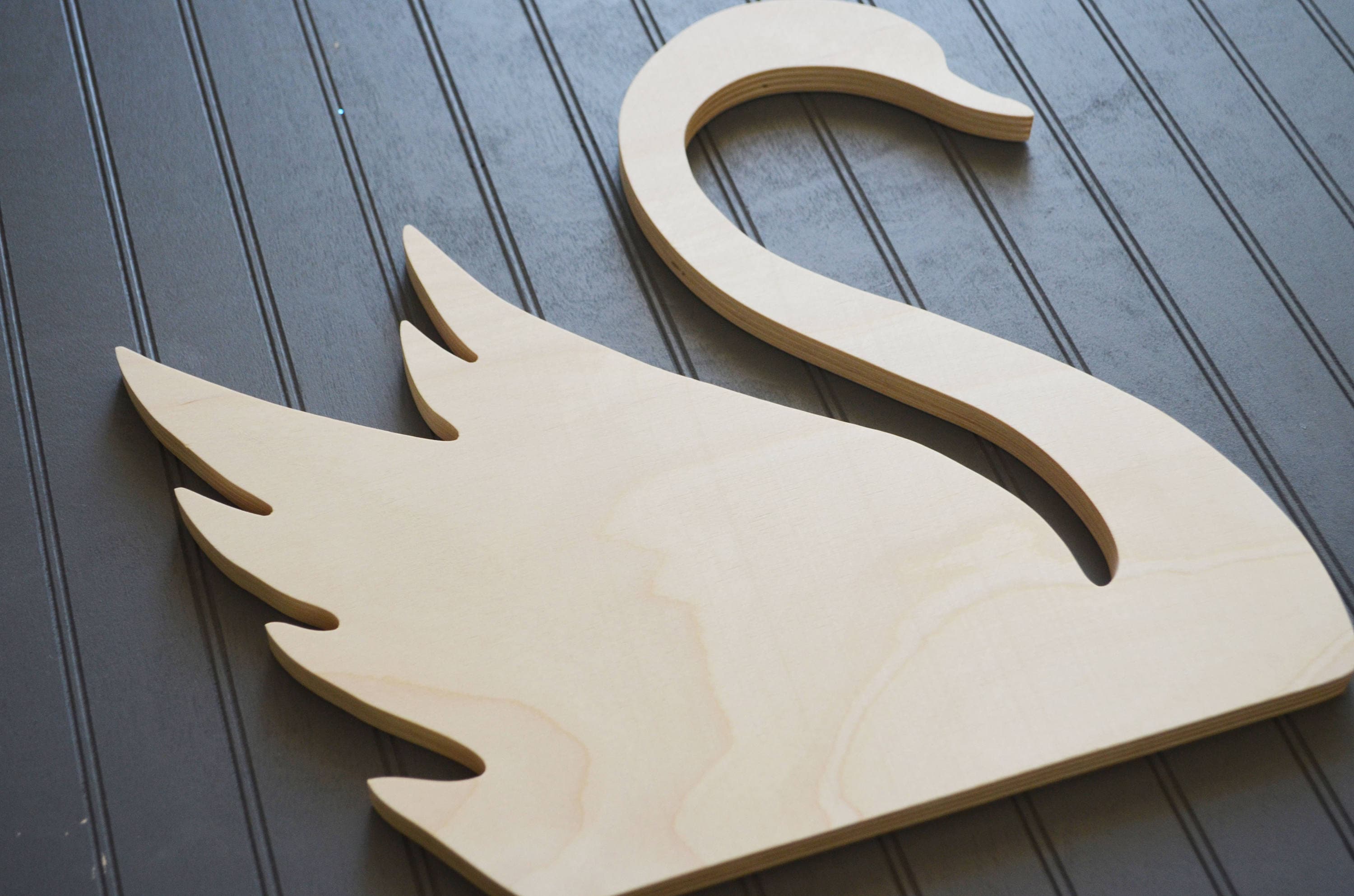 Wooden Swan Cutout Shape Kids Nursery Decor Swan Cut Out - Etsy UK