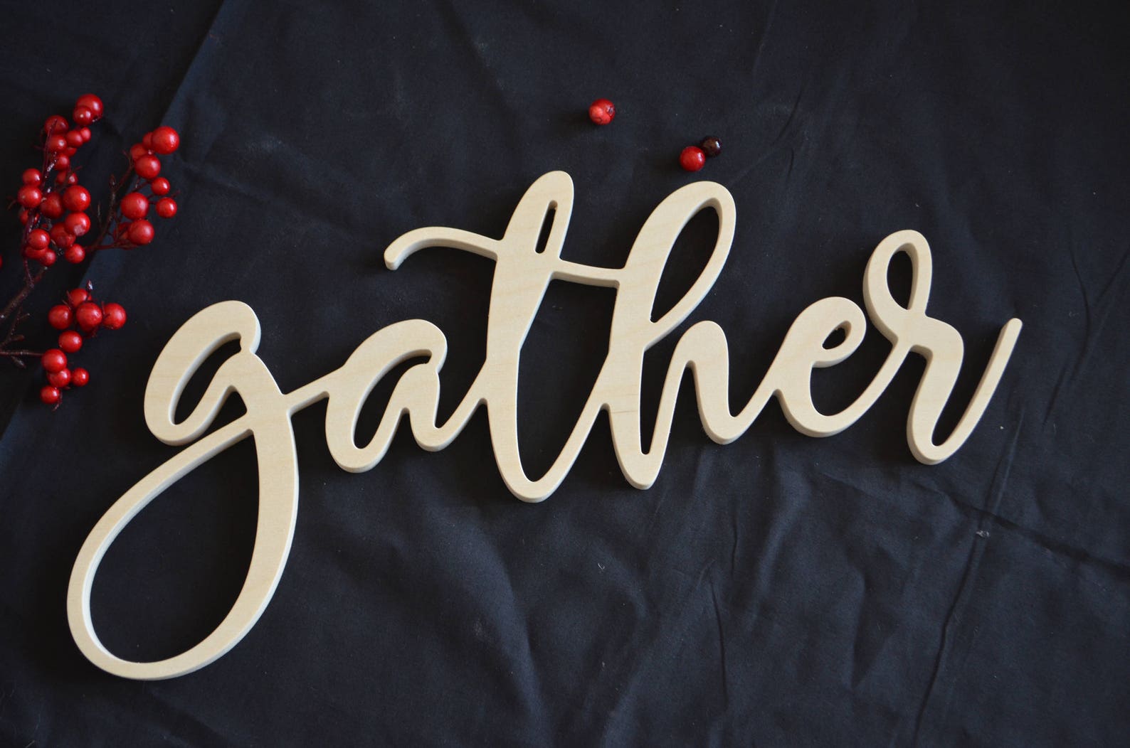 Wooden Gather Cut Out Gather Sign Gather Wall Decor Wooden - Etsy