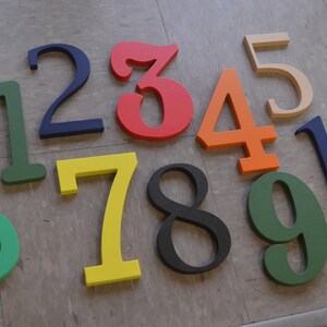 Wood Numbers, Painted Numbers, Wooden Numbers, Number Cut Out, Play ...