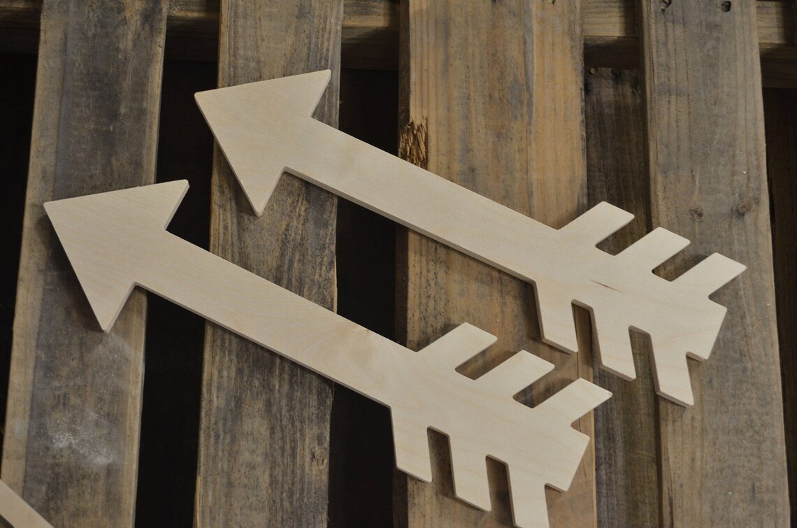Wooden Arrow Arrow Wood Sign Wall Decor Wooden Arrow Cut | Etsy