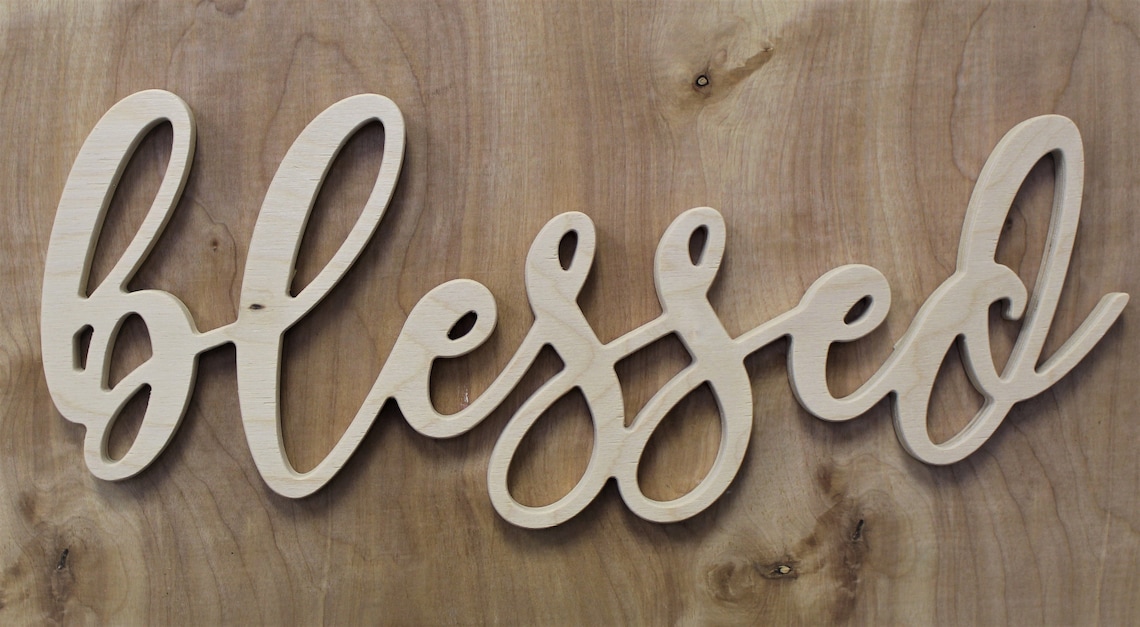 Blessed Wall Sign, Blessed Cut Out Sign, Blessed Wall Decor, Living ...