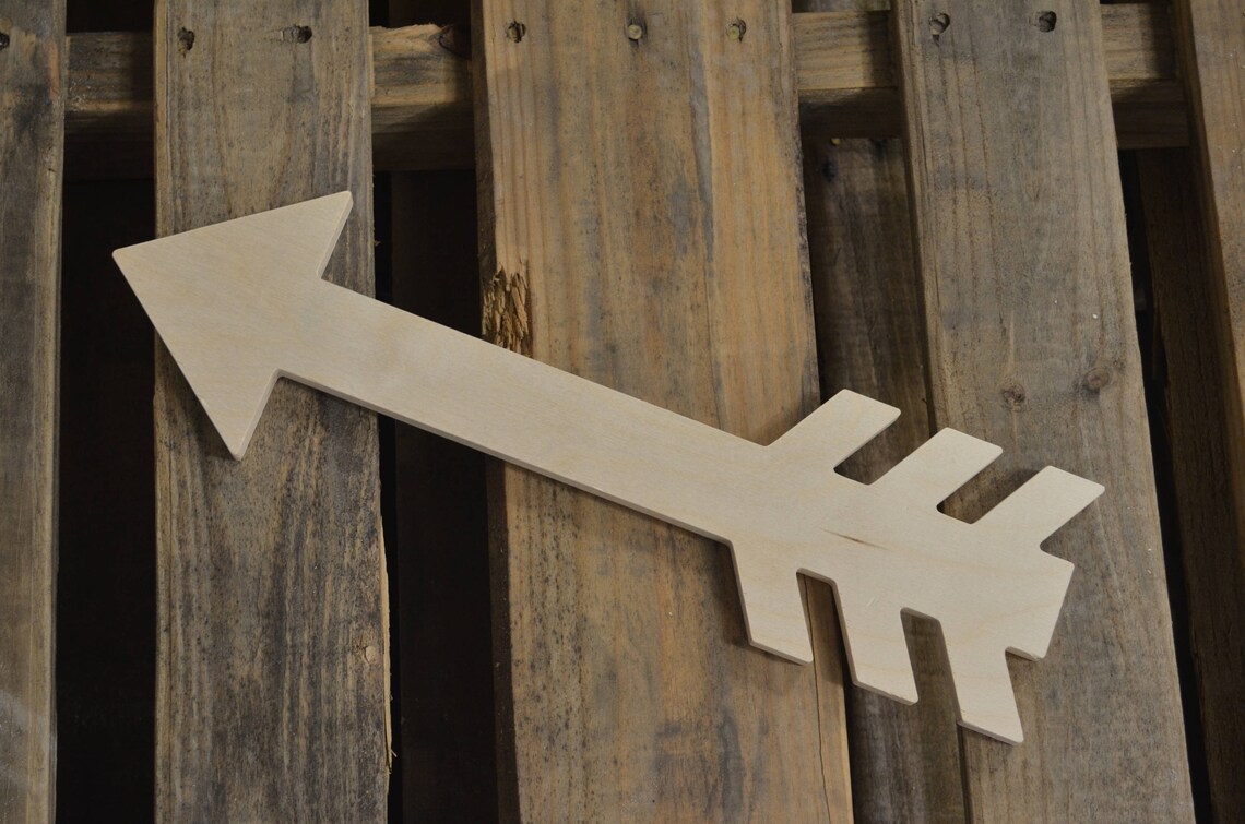 Wooden Arrow Arrow Wood Sign Wall Decor Wooden Arrow Cut | Etsy