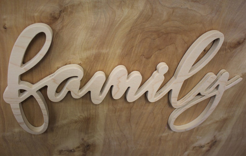 Family Wood Sign Wall Art Family Wall Sign Family Cut Out | Etsy