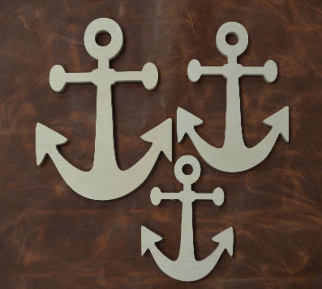 Wooden Anchor, Wooden Shapes, Beach Decor, Boat Anchor, Wooden Anchor ...