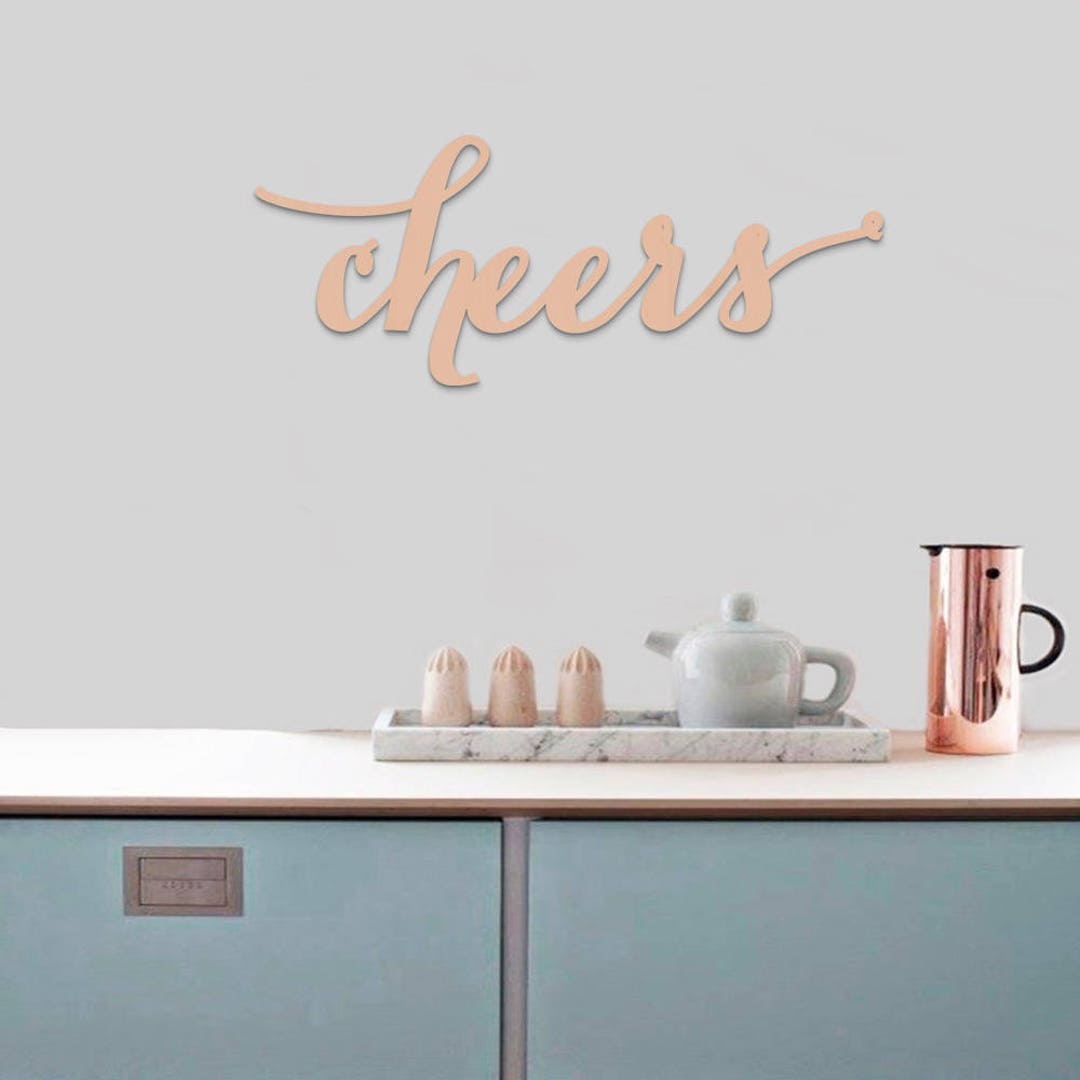 Wood Cheers Sign Cutout for Kitchen Decor or Any Party Decoration - Etsy