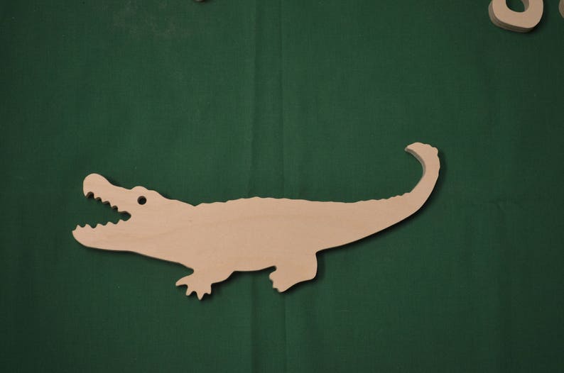 Alligator Cut Out Wooden Alligator Wall Art Nursery | Etsy