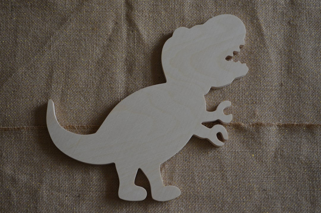 T Rex Shape Cut Out, Wooden T Rex, Wooden Dinosaur Shape, Nursery, Boys ...