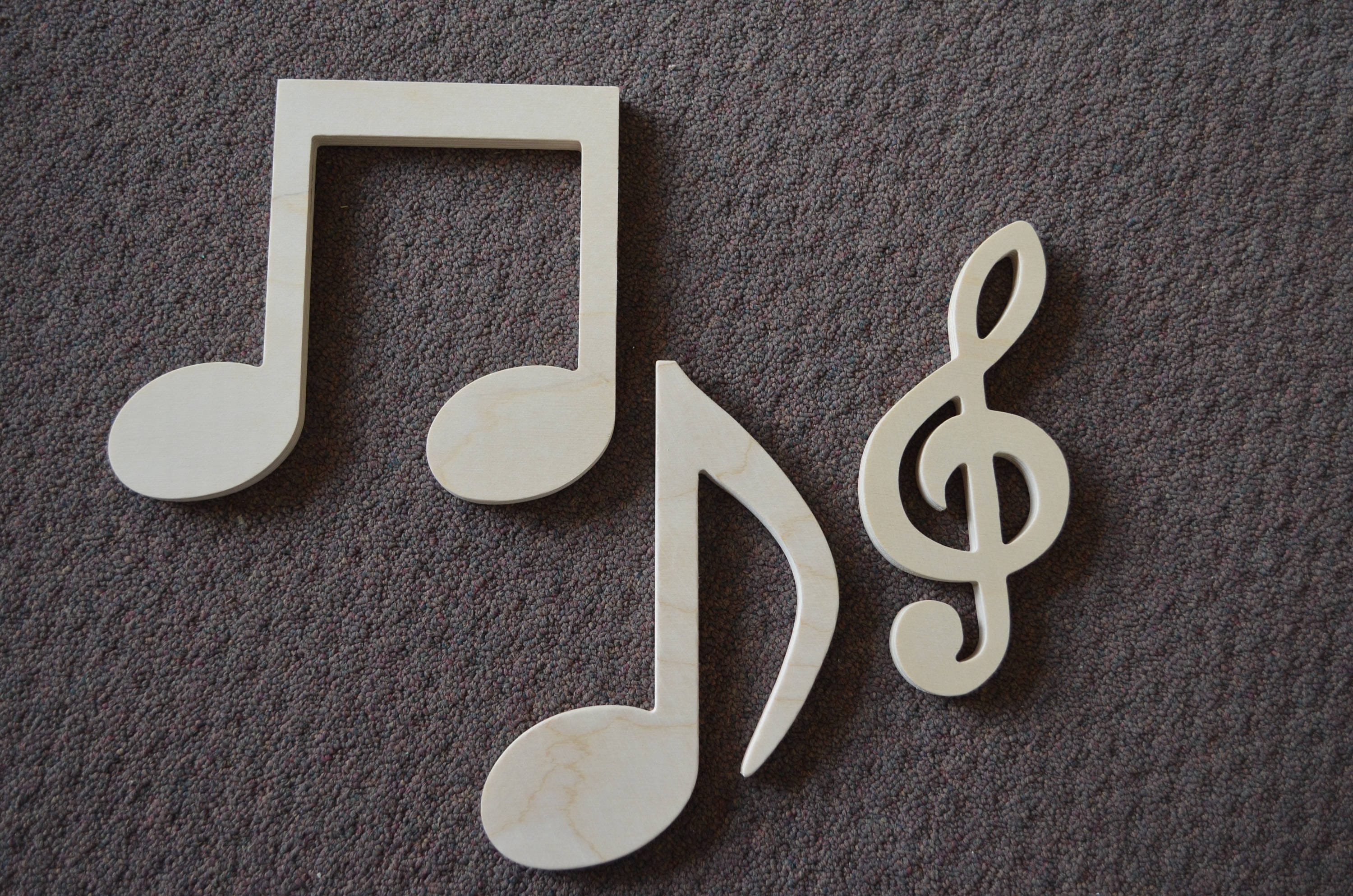 Wooden Shape Music Notes Wooden Music Notes Music Note Cut - Etsy