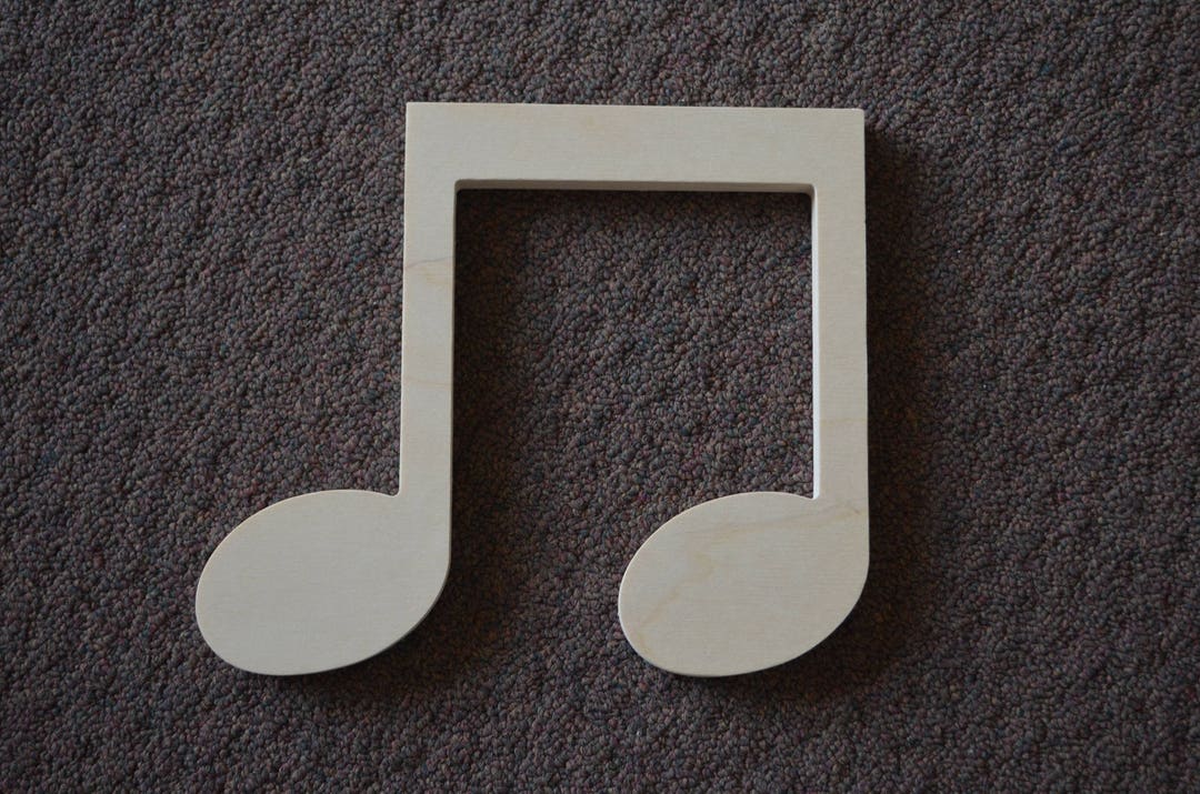 Wooden Shape Music Notes, Wooden Music Notes, Music Note Cut Out, Wall ...