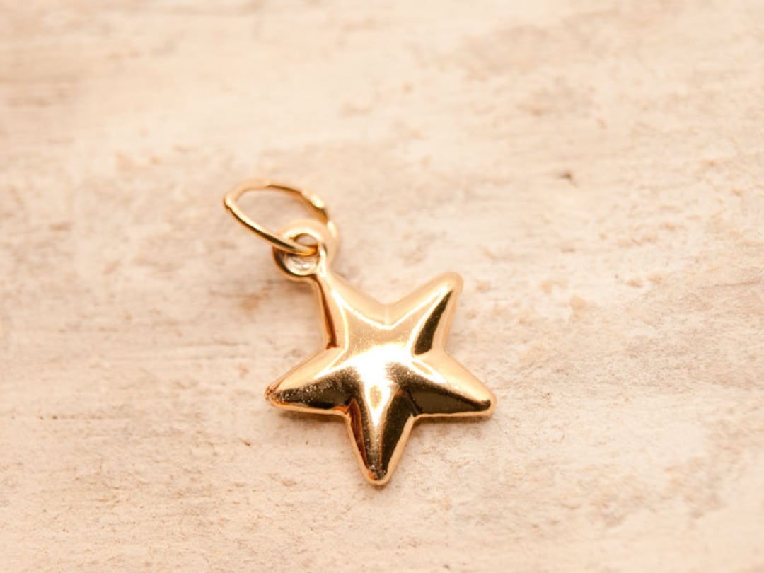 14K Gold Filled Star Pendant Approx. 9 Mm High Quality Star - Etsy