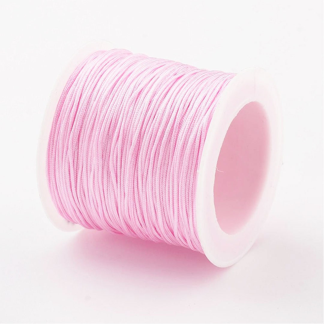 10 M Macrame Ribbon Cord Cord 0.5 Pink Shiny for Macrame Jewelry for ...