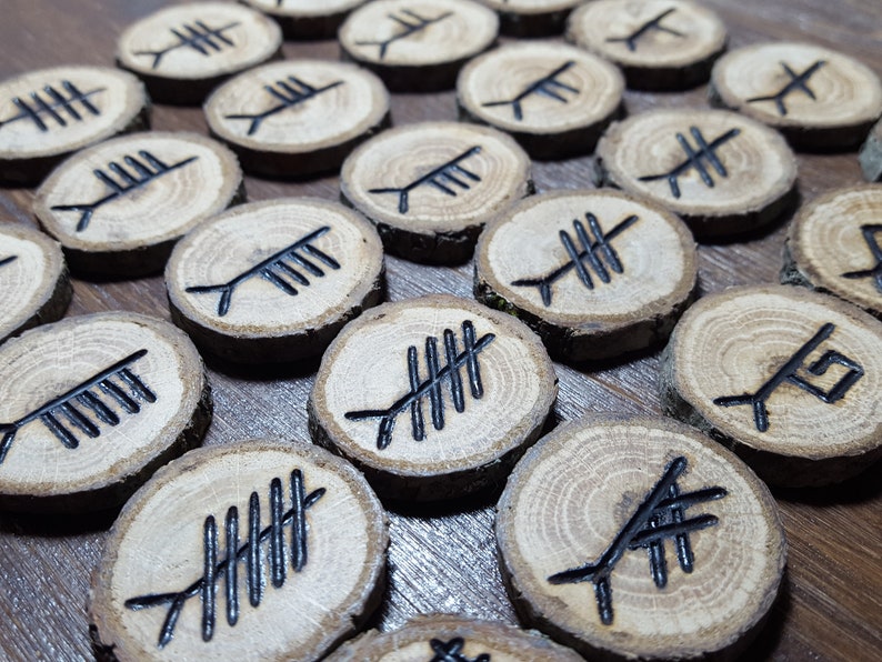 Big Ogham Staves Rune set Witches runes Rune set wooden | Etsy