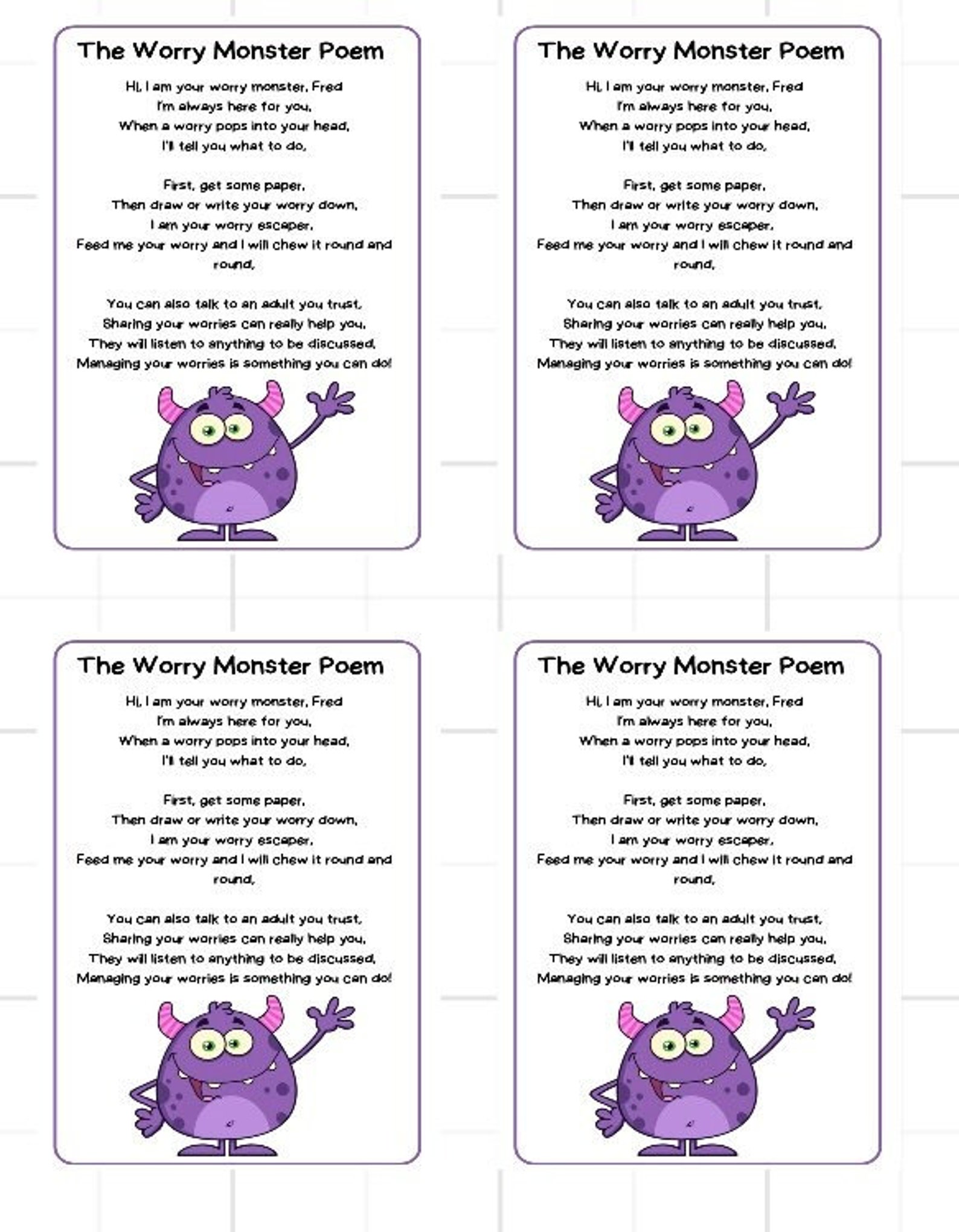 Worry Monsters - Etsy