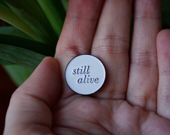 Pin Triptych: Kind Hugs Still Alive & Blushing Heart. | Etsy