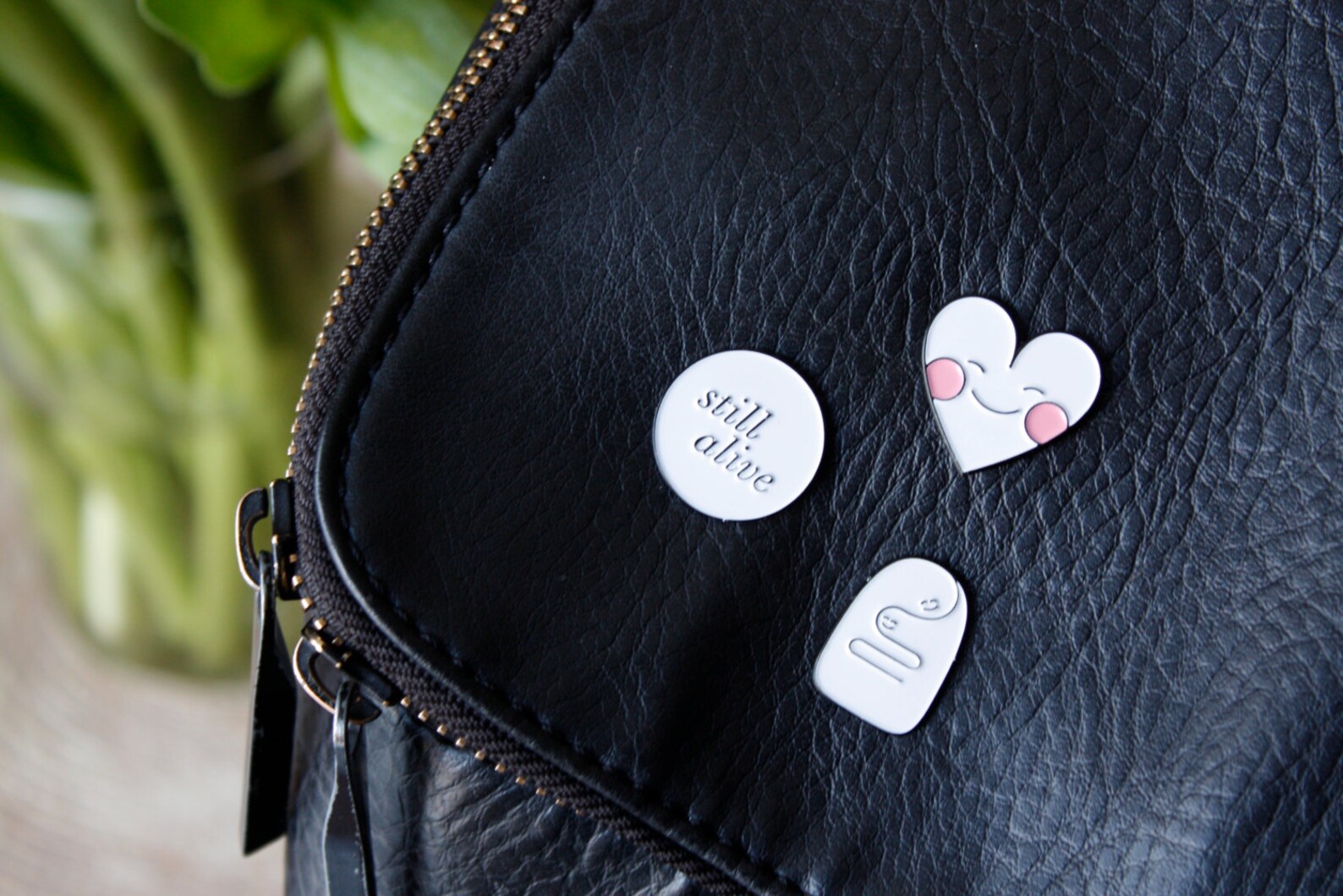 Pin Triptych: Kind Hugs, Still Alive & Blushing Heart. - Etsy