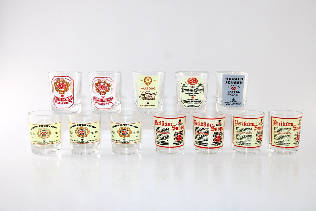 VERY RARE 12 Lovely Aquavit Glass With the Logo From ÅLBORG Aquavit ...