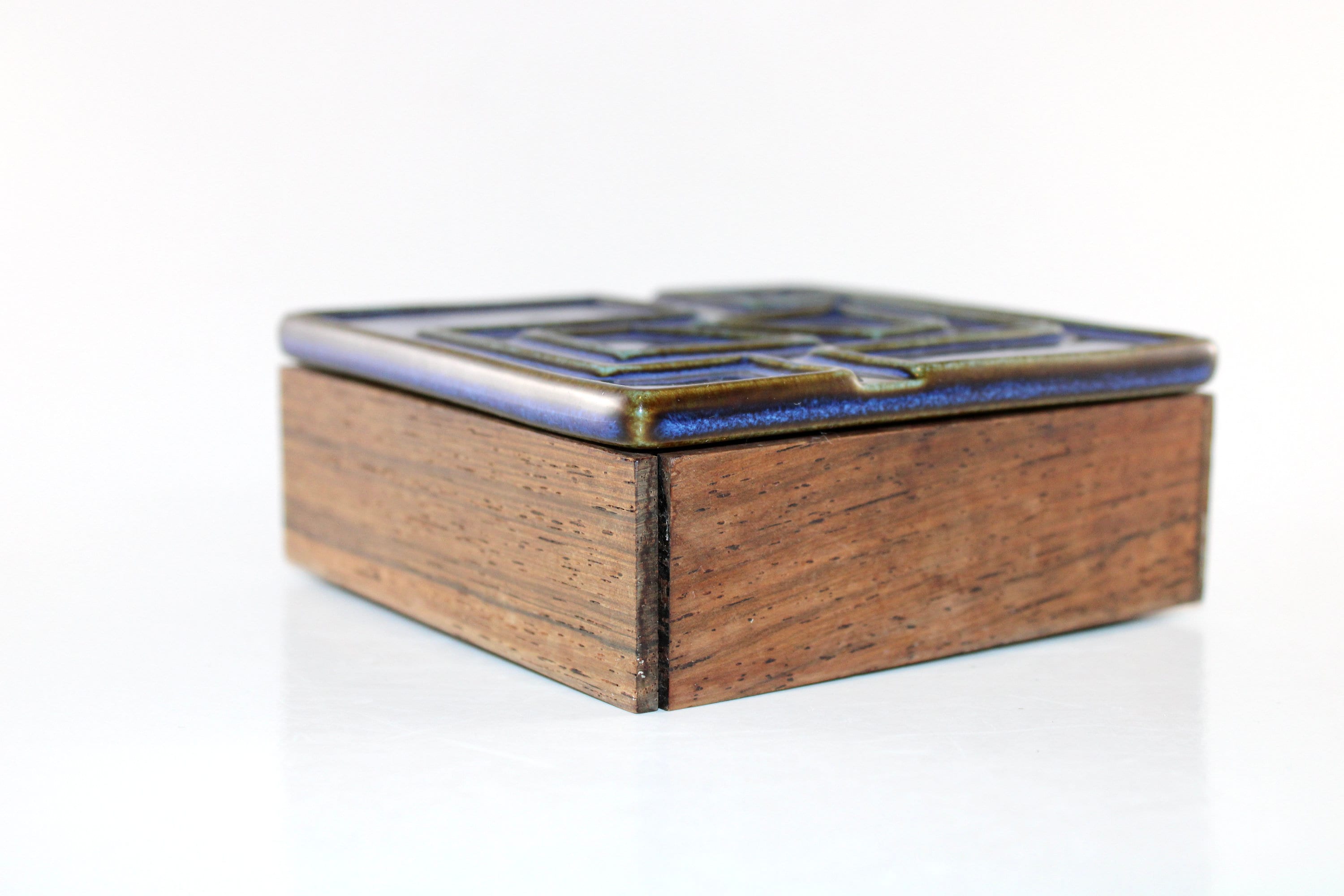 Danish Design VERY RARE Beautiful Teak Box With Ceramic Lid - Etsy