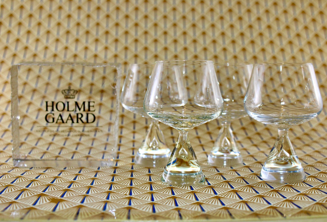 Holmegaard 4 Lovely Cognac Glasses From the Serie PRINCESS Designed by ...