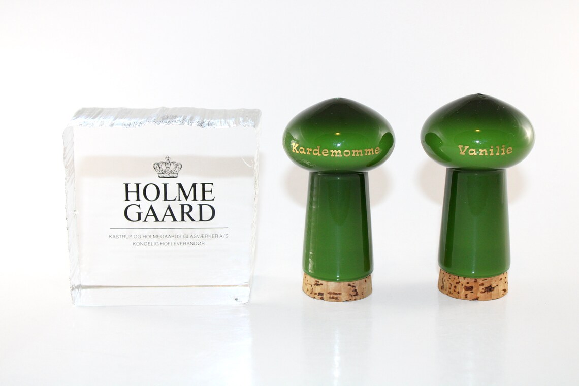 Holmegaard - VERY RARE - 2 Lovely Spice Jars - PALET - Made by Danish ...