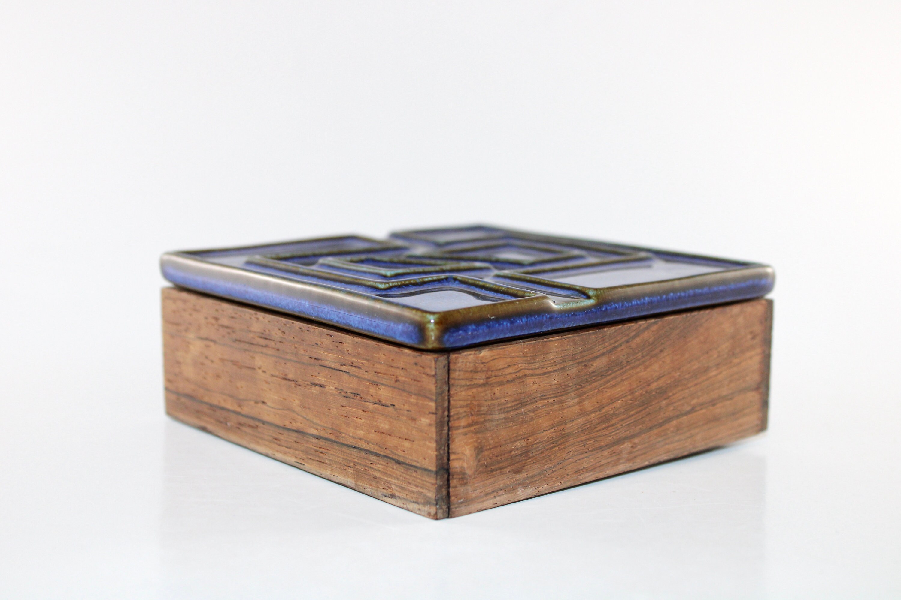 Danish Design VERY RARE Beautiful Teak Box With Ceramic Lid - Etsy