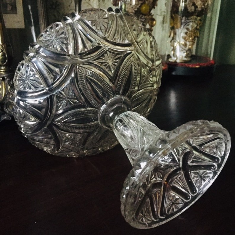 Antique Compote Bowl Val Saint Lambert Belgian Moulded Glass - Etsy