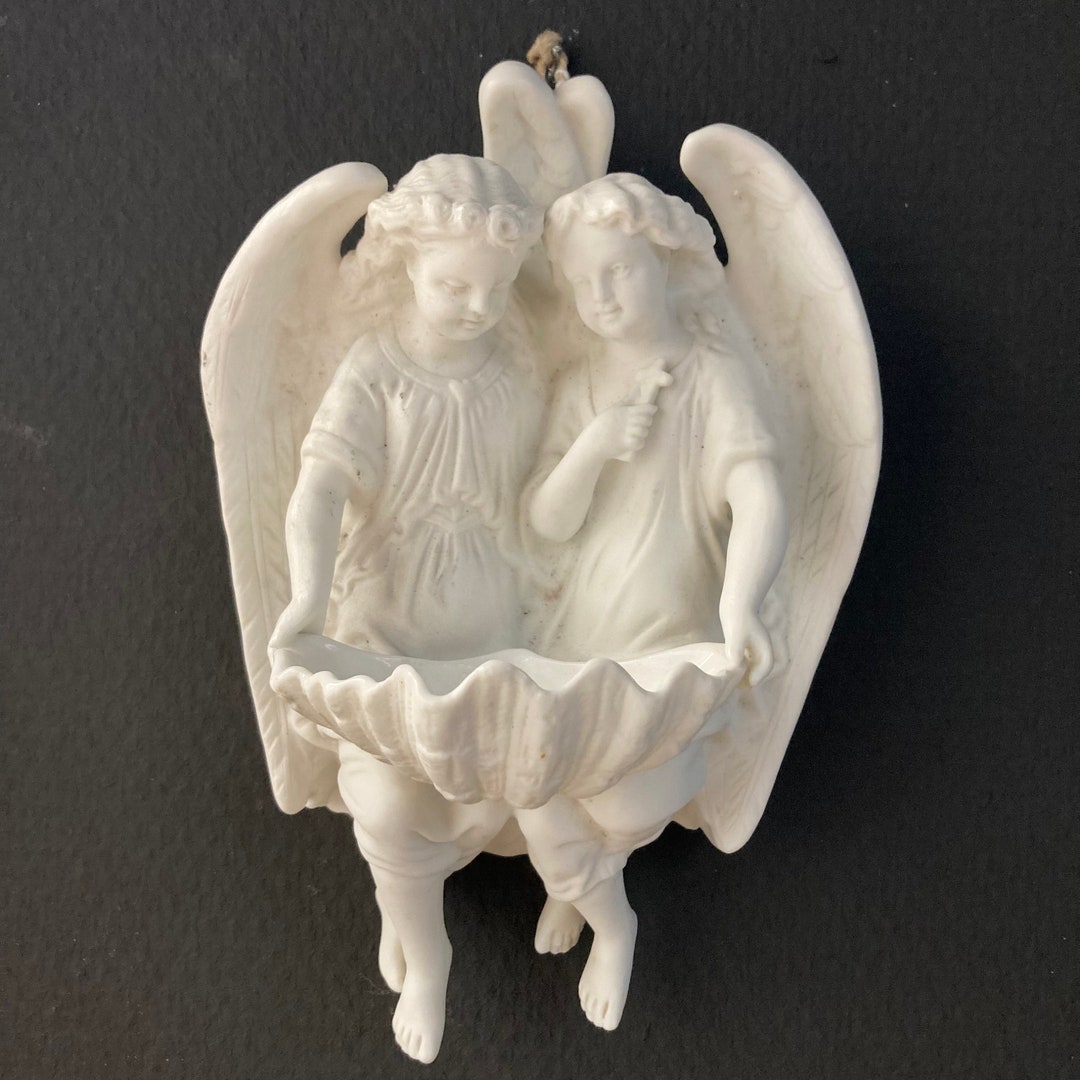 Antique Stoup Holly Water Cup French or German Bisque Porcelain ...