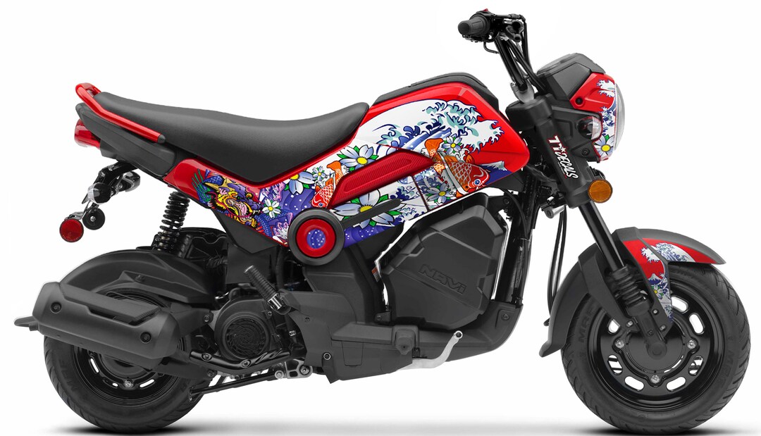 Full Graphic Decal Set Yakuza RED 2022 Honda Navi Graphics Kit 77DECALS ...
