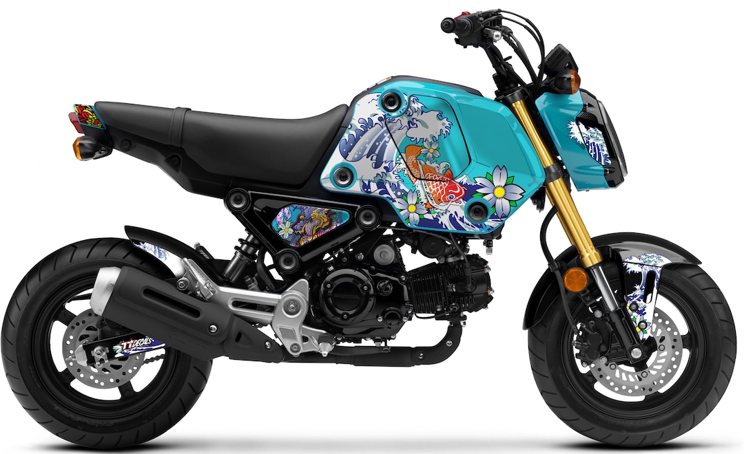 Full Graphic Decal Set Yakuza Blue Raspberry 2021-2024 Honda Grom ...