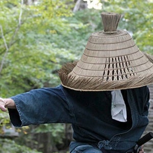 Straw Hat Samurai Ronin Gasa Japanese Hat Igusa Kasa Ninja | Etsy