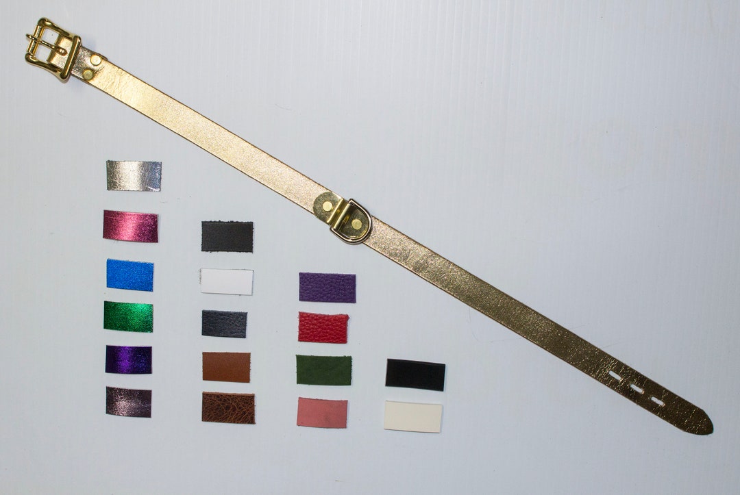 Simple Leather Collar - Etsy