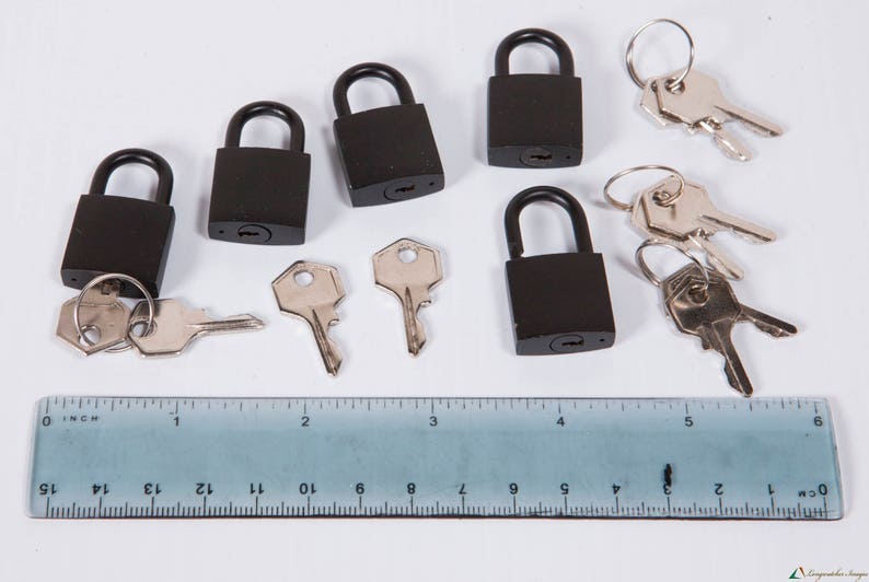 Set of 5 Decorative Black Locks | Etsy