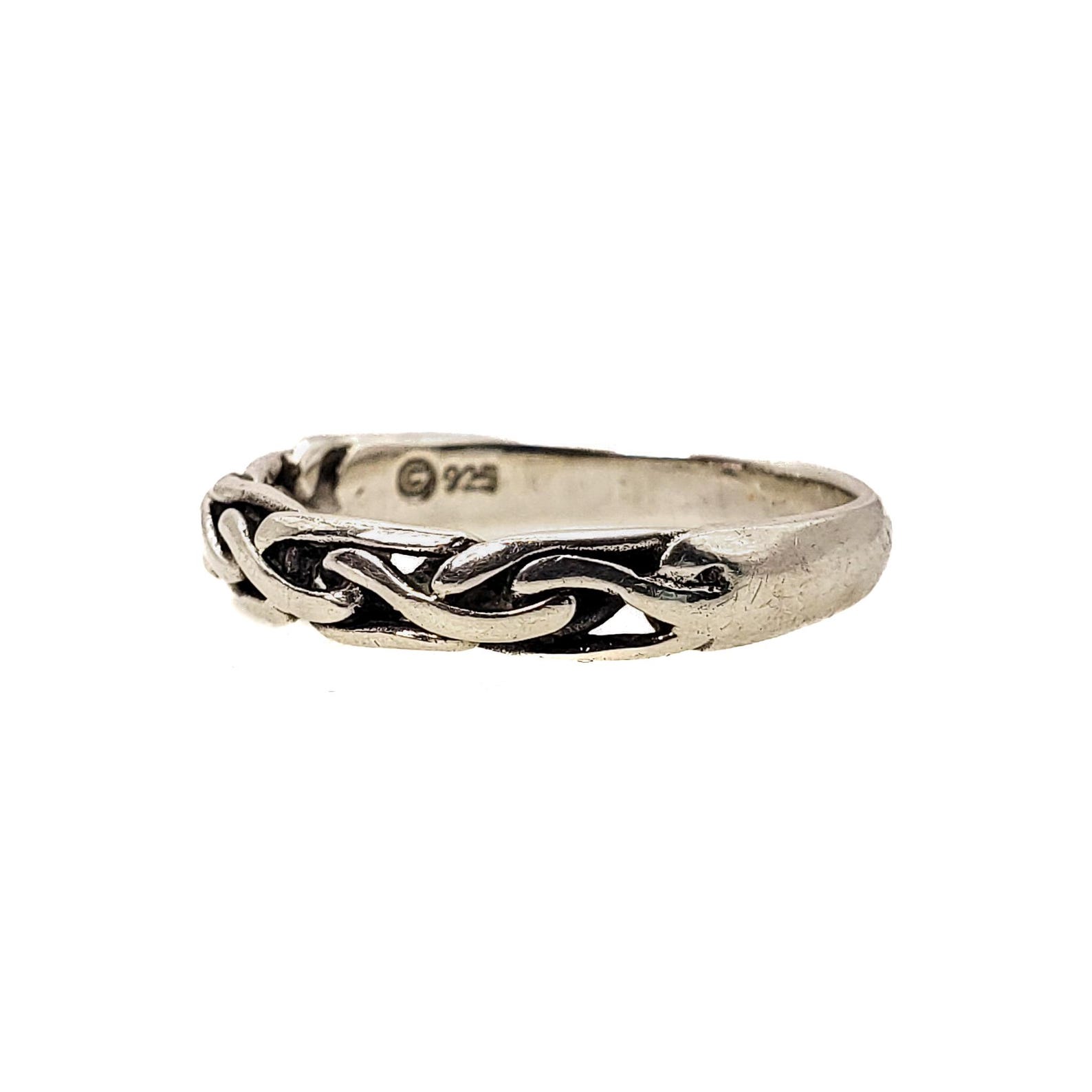 Vintage 2000s PETER STONE Sterling Silver Celtic Band Ring Size 10 ...