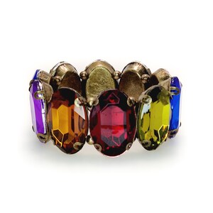 Vintage 1990s Large Colorful Expansion Costume 6-3/4 Bracelet 90s ...