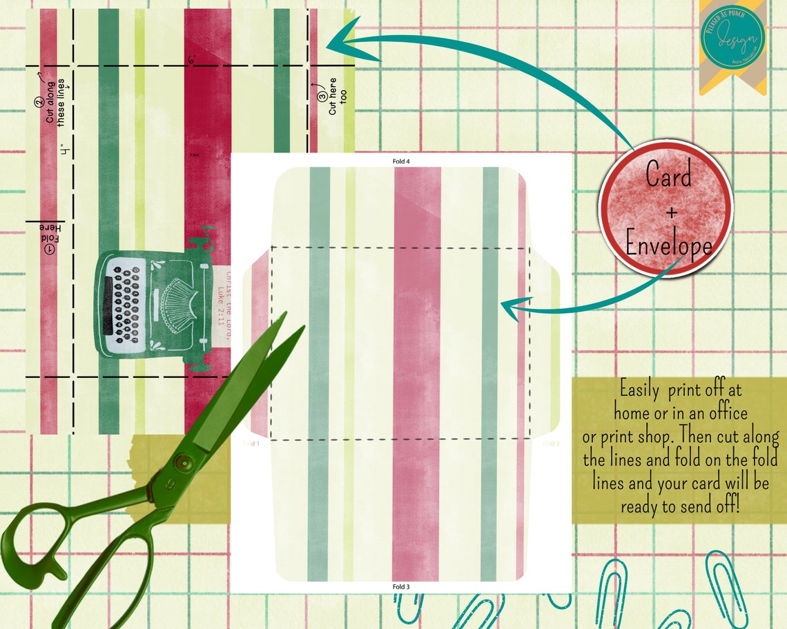 Printable 4X6 Christmas Greeting Card and Matching Envelope - Etsy