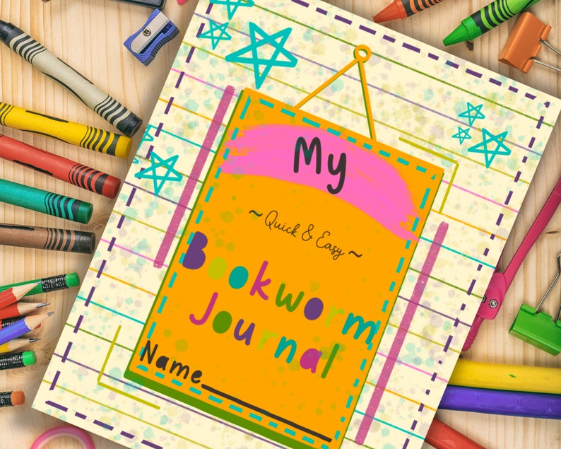Printable Kids Quick and Easy Daily Bookworm Journal, 3 Colorful and ...