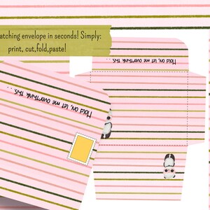 Cute Panda Printable Stationery, Matching Stationery Set + Matching ...