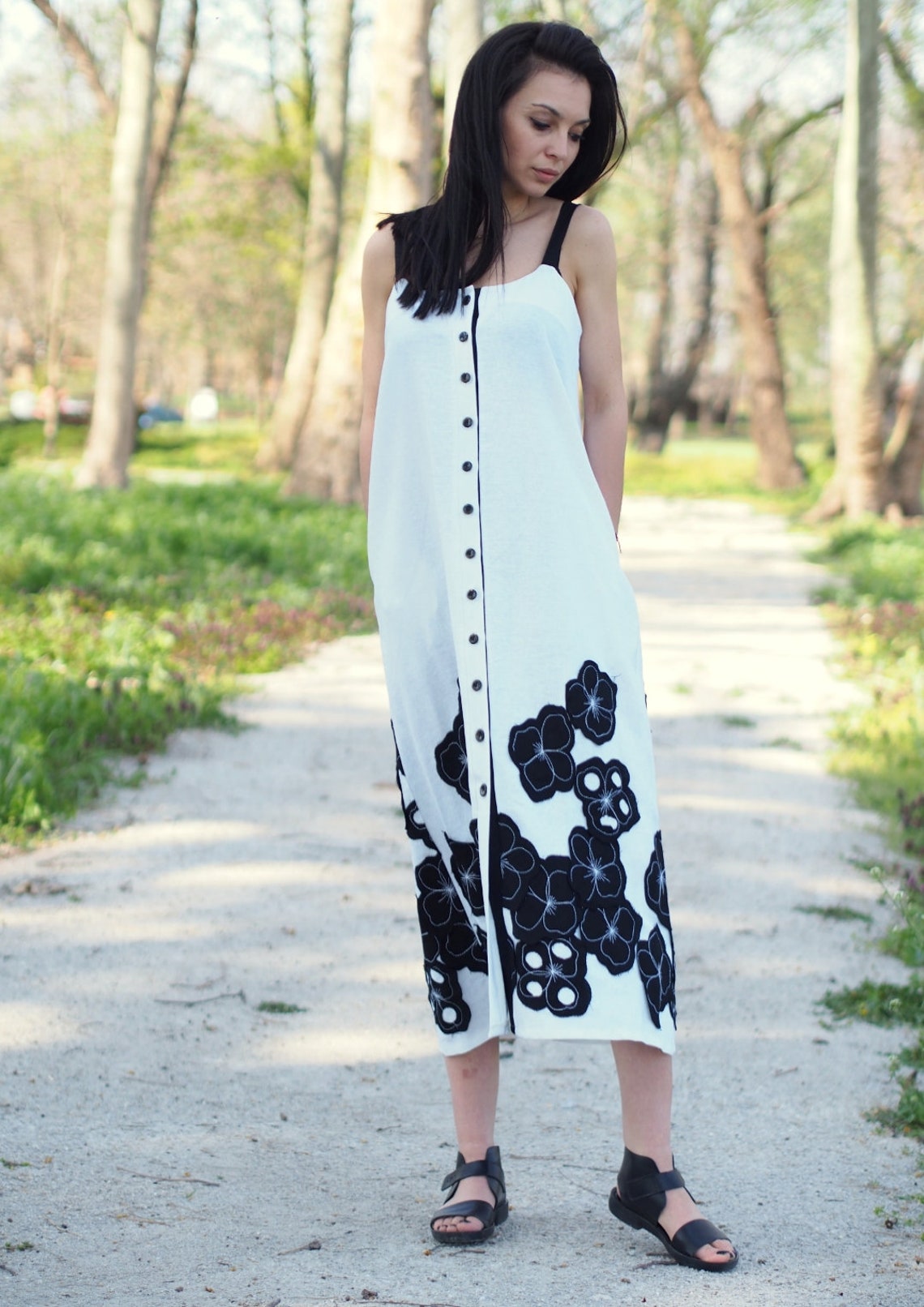 Women Maxi Linen Dress/long Linen Dress for Women/women Summer - Etsy