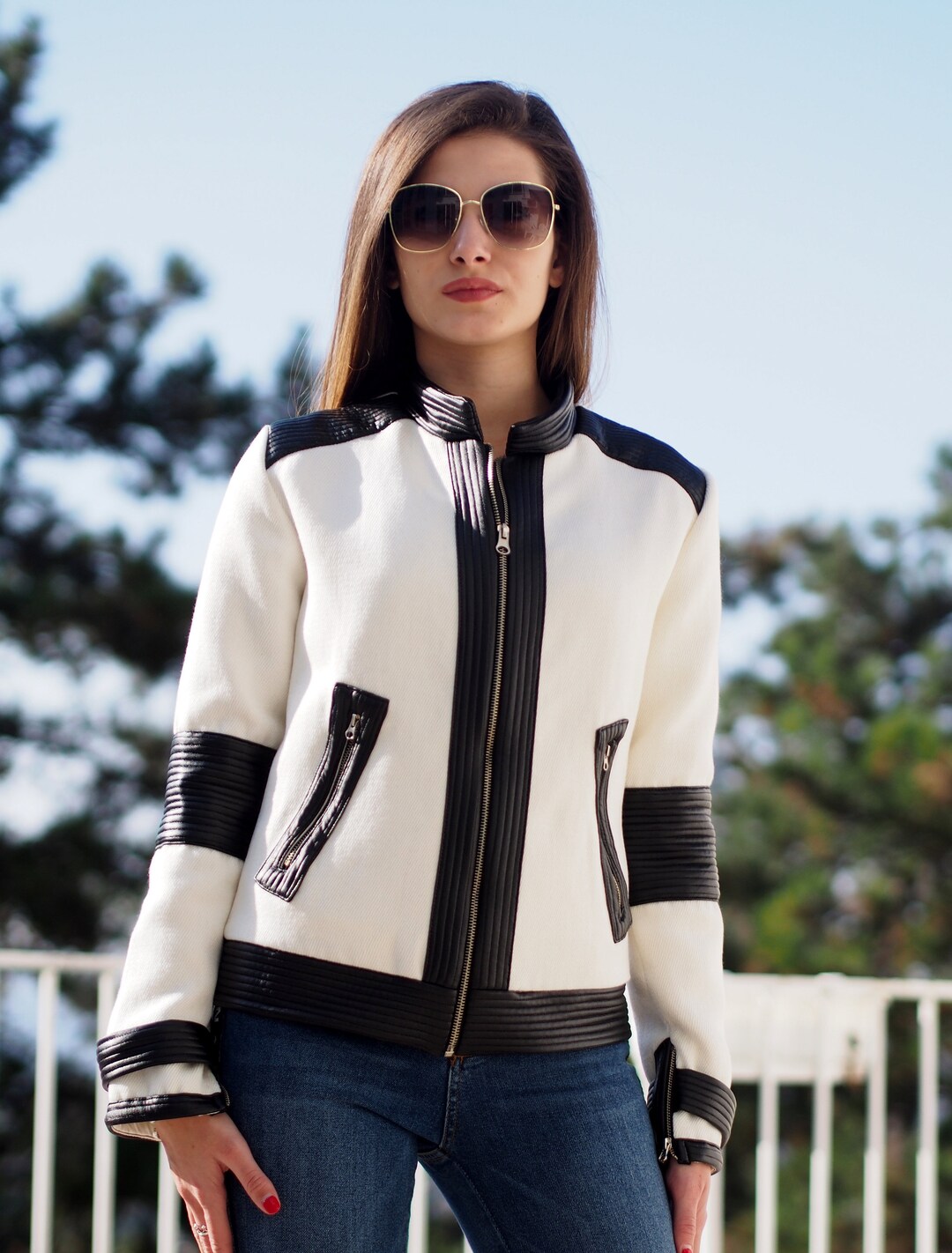 Woman Wool Coat/winter Wool Jacket/white Cashmere Jacket /woman ...