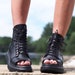 Women's Open Toe Leather Boots,women Leather Sandals, Genuine Leather ...