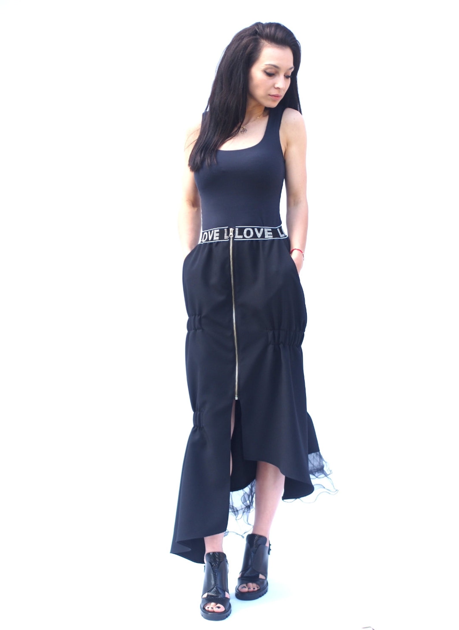 Women Asymmetric Maxi Skirt, Extravagant Maxi Skirt,women Asymmetric ...